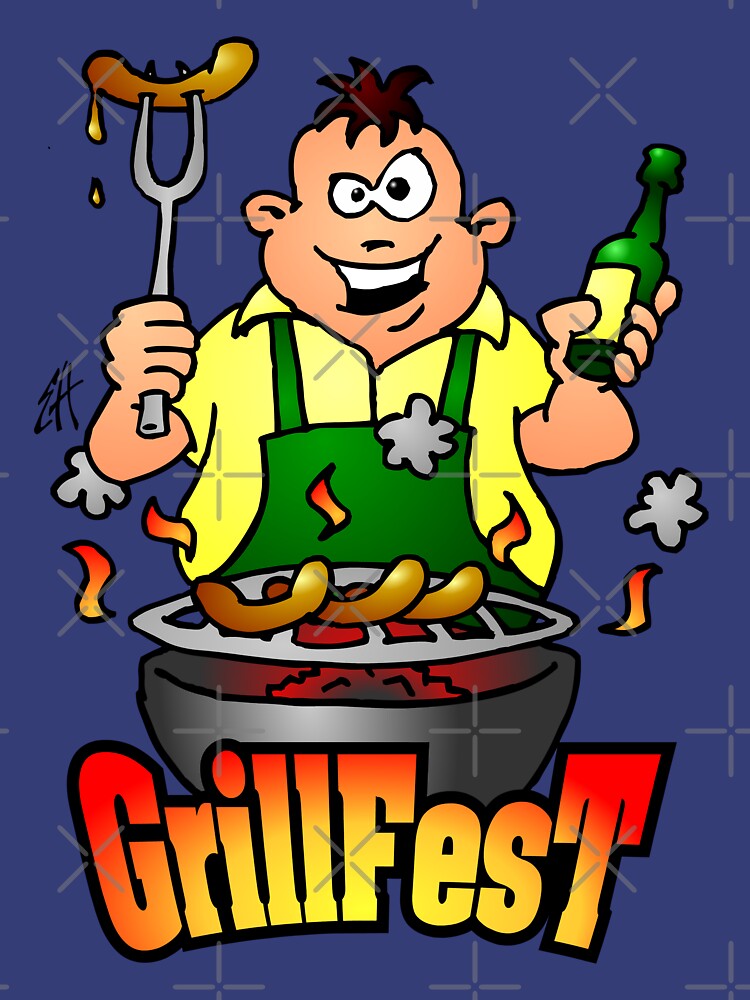 "GrillFest" T-shirt by cardvibes | Redbubble | bbq t-shirts - barbecue ...