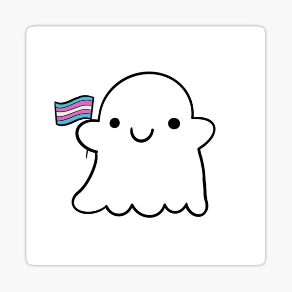 "Trans Ghost Pride Pal" Sticker for Sale by HashbrownQueen | Redbubble