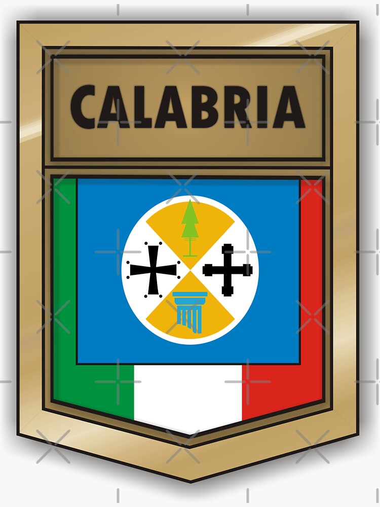 "Calabria stemma coat of arms bandiera" Sticker for Sale by SoulSafe ...