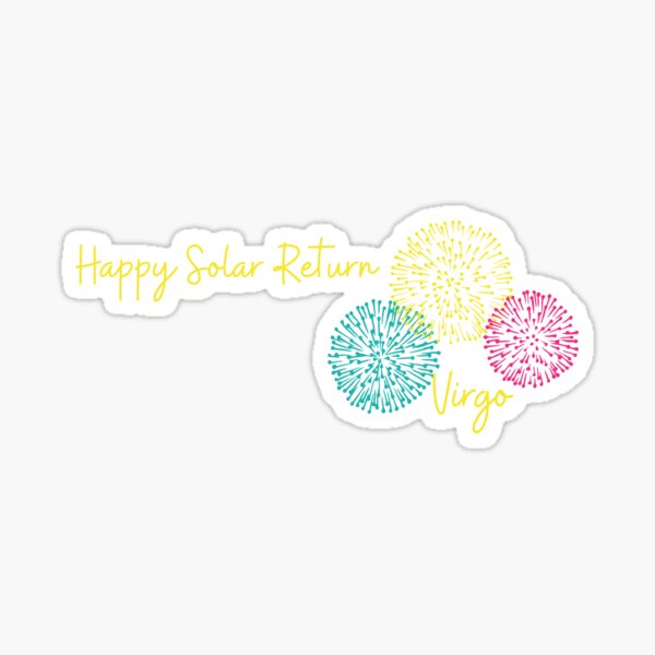 "Happy Solar Return (Virgo) " Sticker by AngelStarlove | Redbubble