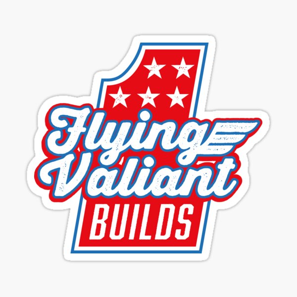 "Flying Valiant Builds - (Stunt Style - Red, White, & Blue)" Sticker by ...