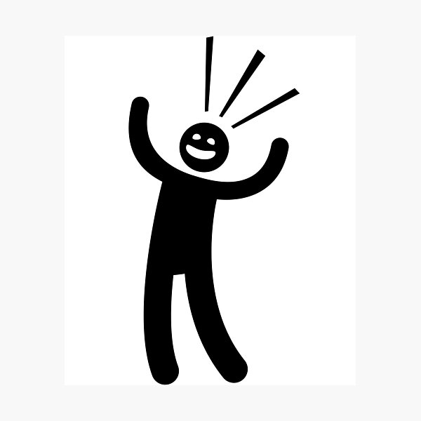 "Happy Cheerful Delighted Man - Person Stickman - Black Version ...