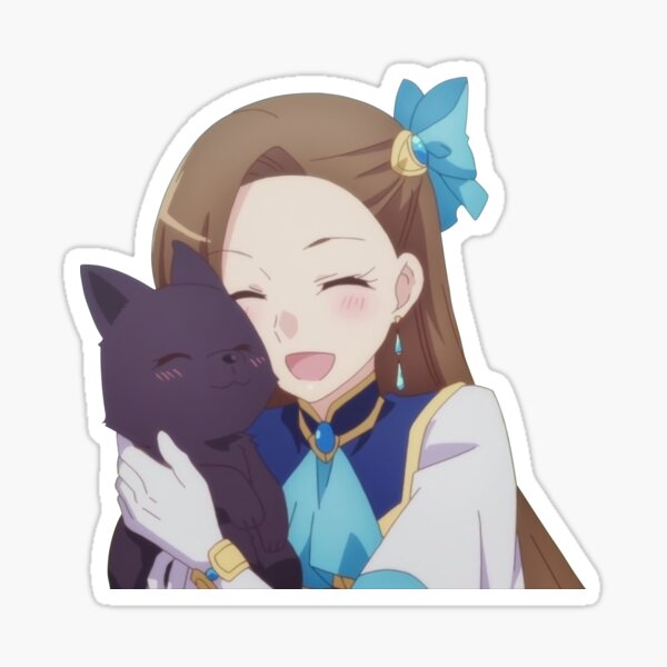 "katarina claes with cat - hamehura anime" Sticker for Sale by Arwain ...