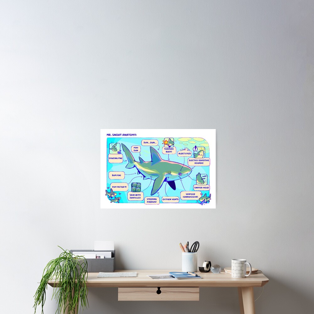 "Mr. Snout Anatomy" Poster for Sale by Requinoesis | Redbubble