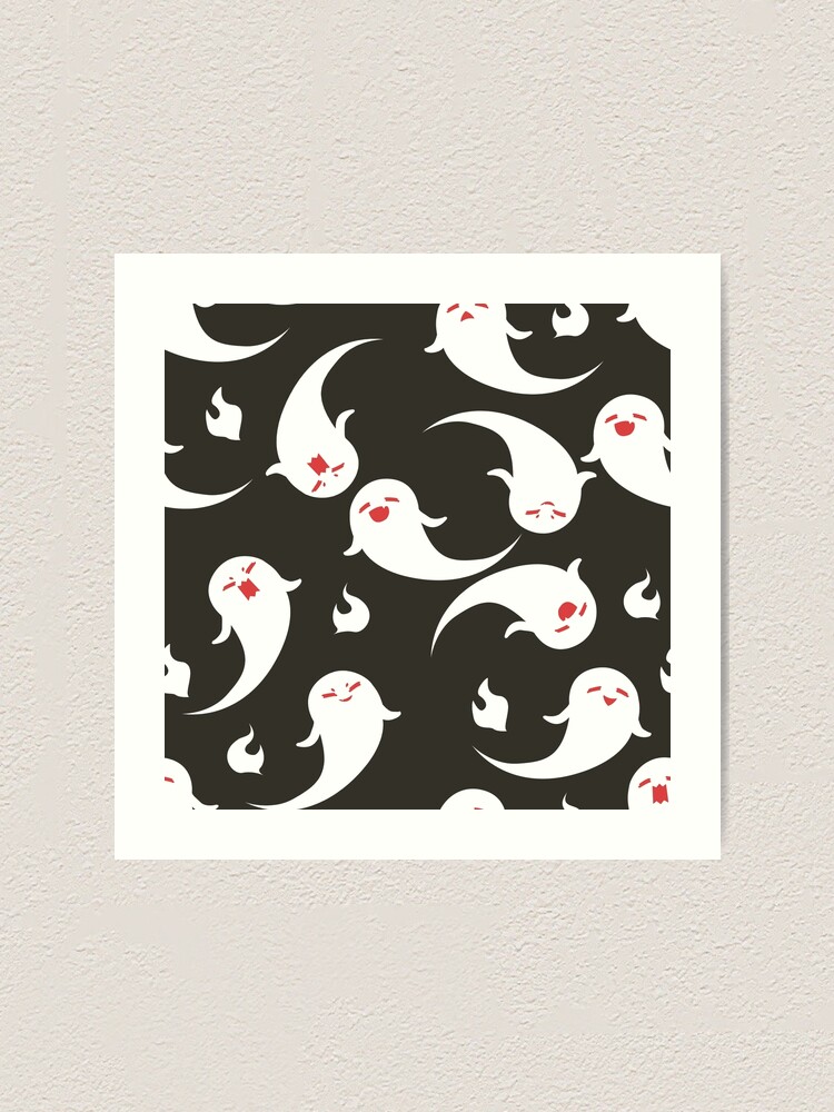 "Hu Tao Ghost Genshin Impact Pattern" Art Print by nathanielcs | Redbubble