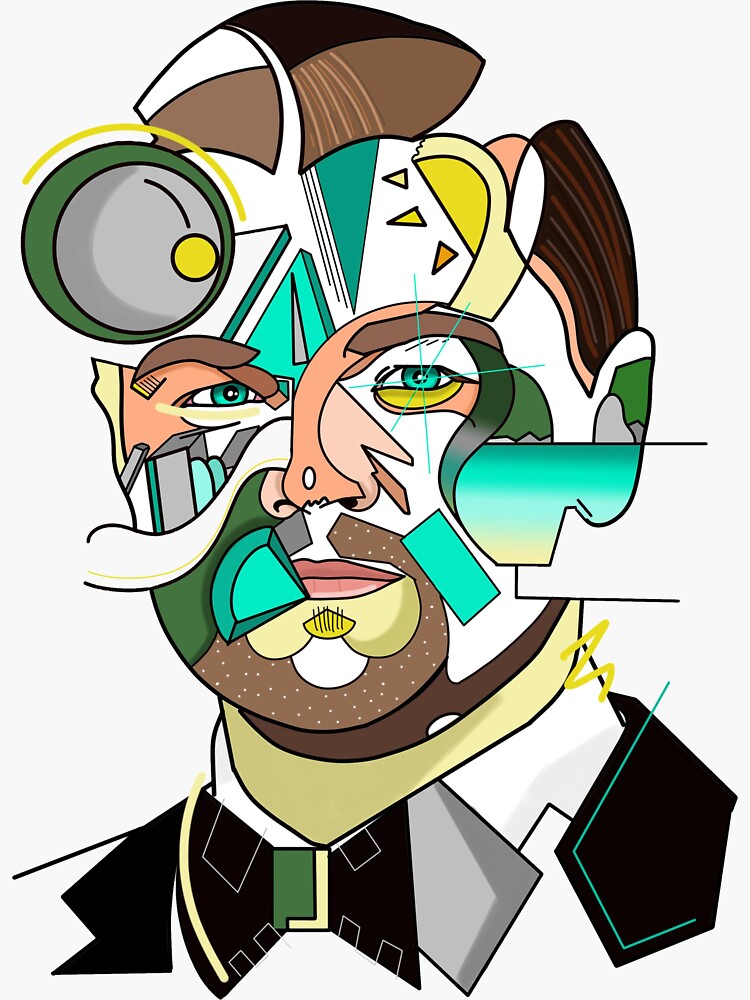 "Geo portrait of Leonardo DiCaprio" Sticker for Sale by 8thproject ...