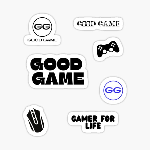 "Good game - Gamer life design" Sticker by Witfulwisdom | Redbubble