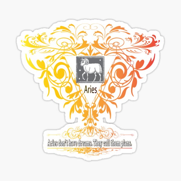 "Aries Zodiac Sign " Sticker for Sale by MASTAPLAN | Redbubble