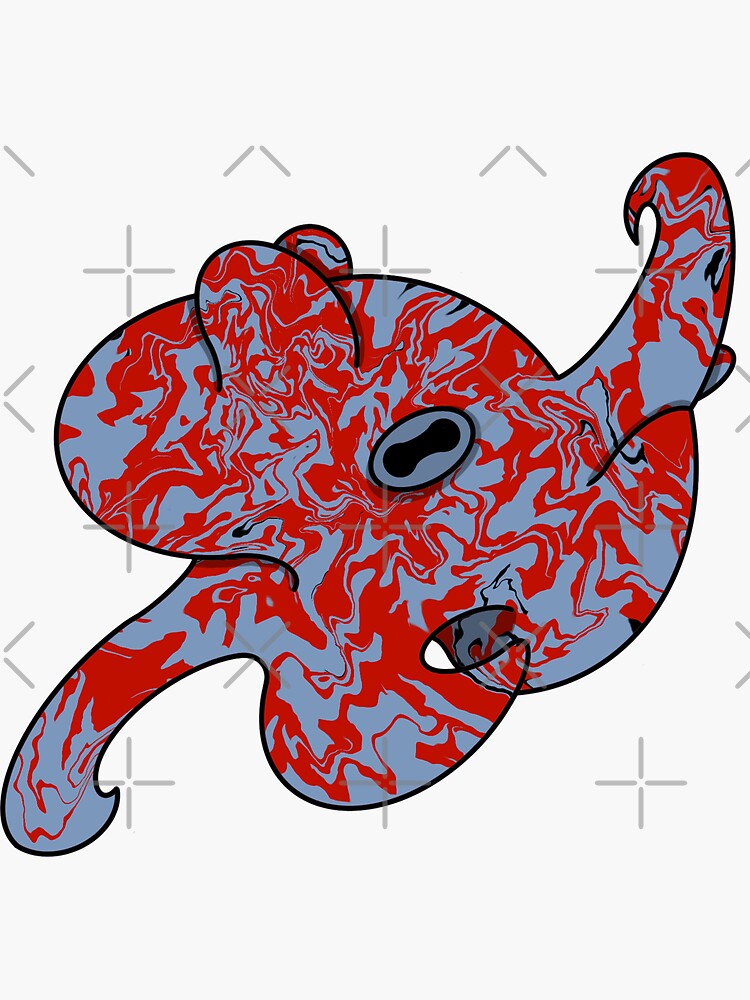 "Psychedelic Dumbo Octopus" Sticker for Sale by TheToonCatcher | Redbubble
