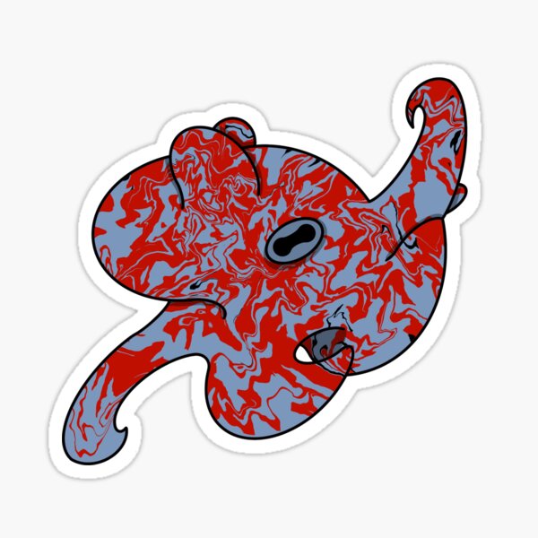 "Psychedelic Dumbo Octopus" Sticker for Sale by TheToonCatcher | Redbubble