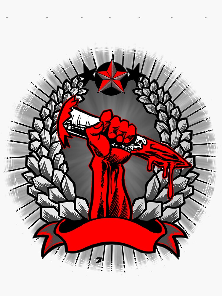 "Hammer and Stake - Rise Against!" Sticker for Sale by CGunning | Redbubble