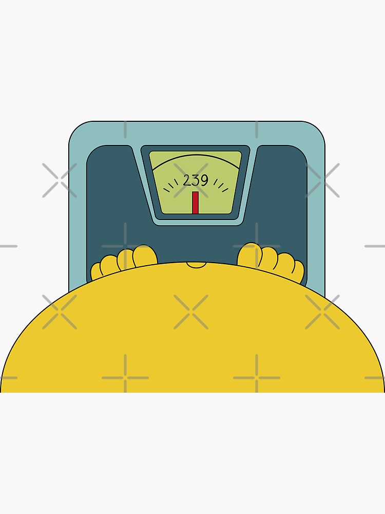 "Fat homer" Sticker for Sale by frangipanms | Redbubble