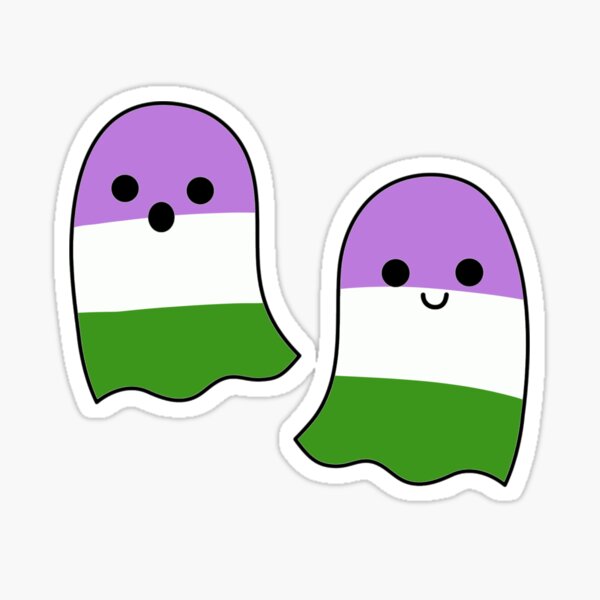 "Genderqueer Ghosts" Sticker for Sale by Lilyanna13 | Redbubble