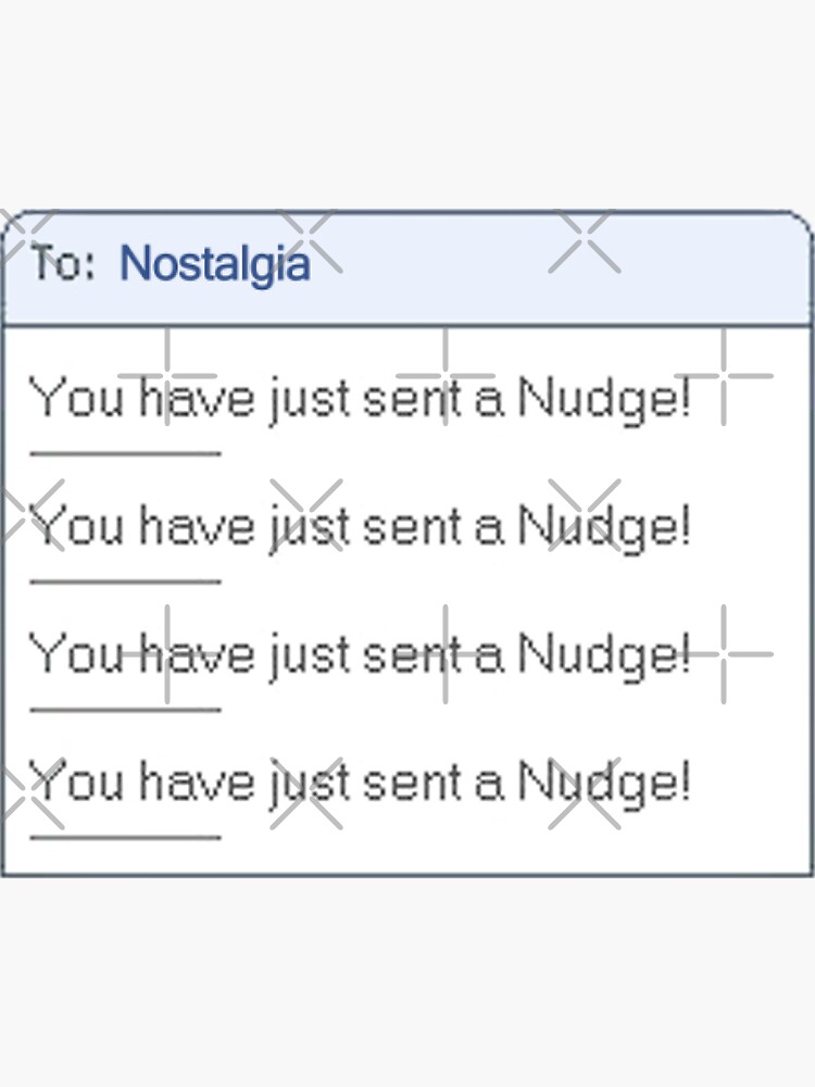 "MSN Nudge Chat" Sticker for Sale by copadostore | Redbubble