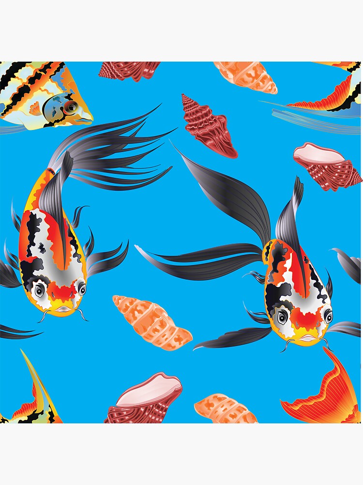 "Beautiful Fish Back Ground Art" Sticker for Sale by 3stardesigner ...