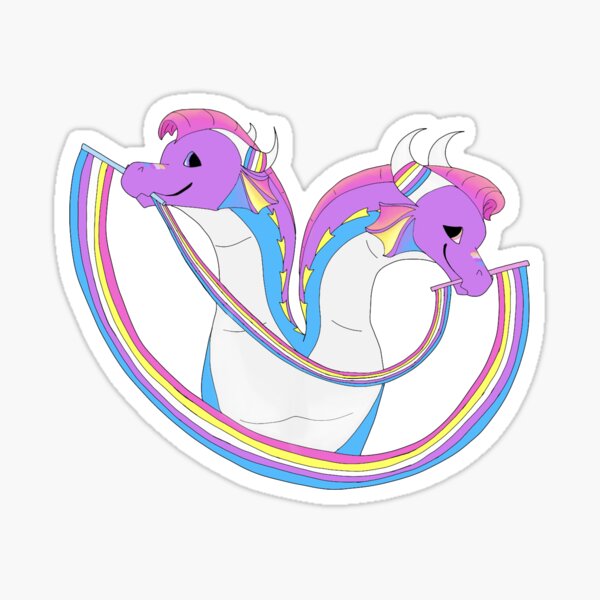 "Bigender Pride Dragon" Sticker for Sale by Duskfall | Redbubble