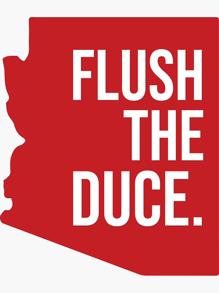 "Flush the Duce" Sticker by MoldyDonutArt | Redbubble