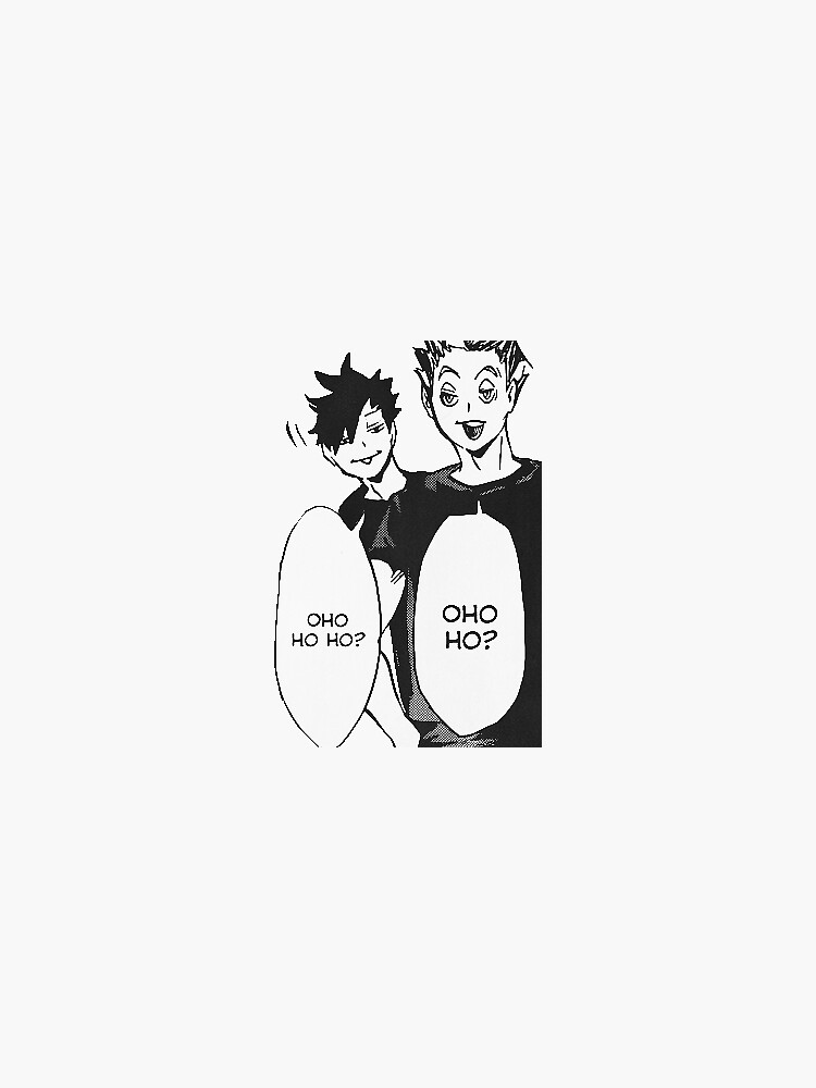 "Bokuto & Kuroo Ohoho Haikyuu Manga Sticker" Sticker for Sale by ...