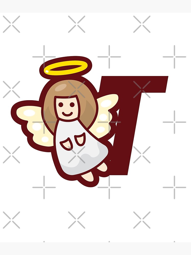 Póster «Alfabeto de ángel. Letra T. lindo diseño angelical» de efenem ...