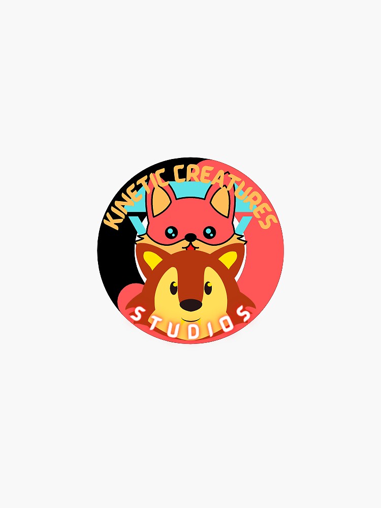 "Kinetic Creatures Studios Official Logo" Sticker by CrimsonFox122 ...