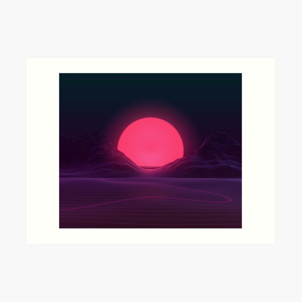 "Neon Sunset" Art Print by AxiomDesign | Redbubble