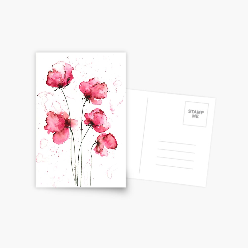 "Pink bouquet" Greeting Card for Sale by BklynArtLab | Redbubble