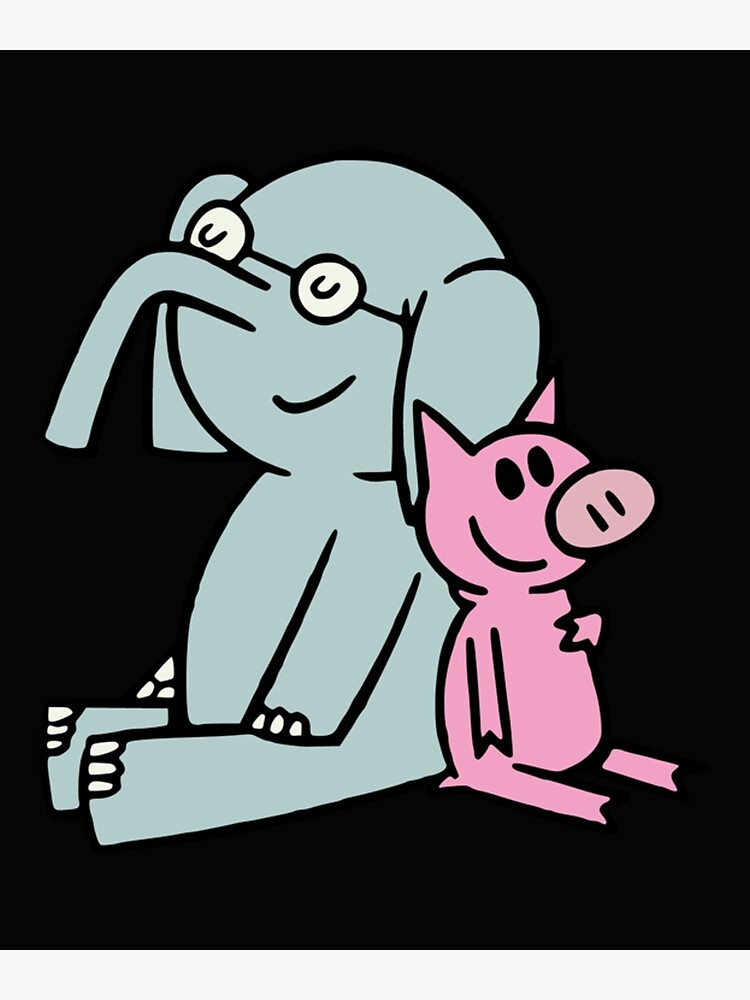 "Elephant and Piggie Gerald and Piggie Anime transparent sticker mo ...