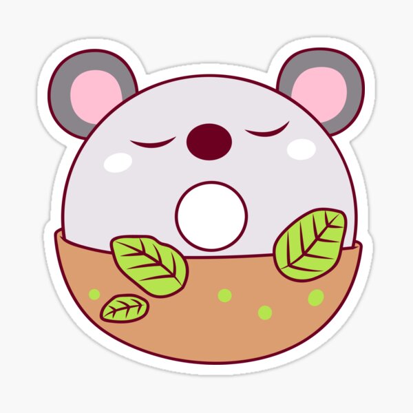 "Cute Koala Donut With Eucalyptus Leaves – Cute Kawaii Cartoon Gift ...