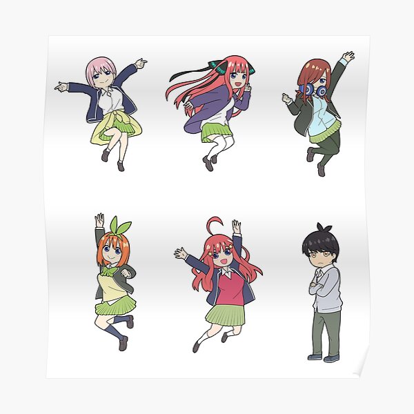 "The Quintessential Quintuplets Chibis" Poster for Sale by ChibiCheems ...