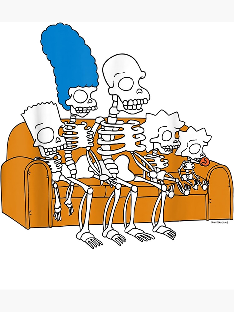 "The Simpsonzz Skeletons Treehouse Of Horror Couch" Poster for Sale by ...