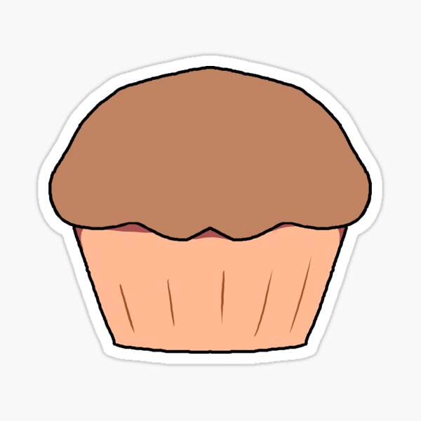 "Muffin Sticker and Pin" Sticker by J-YahnkeShop | Redbubble