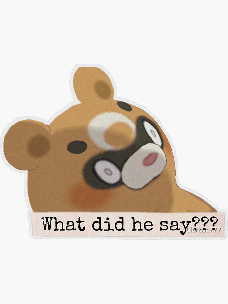 "Guoba "what did he say???"" Sticker for Sale by Clarisse777 | Redbubble
