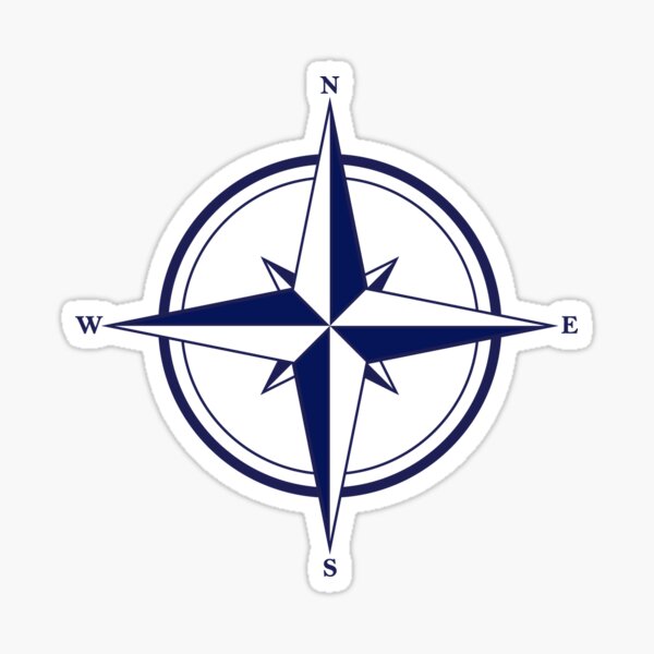 "Nautical Navy Compass Rose" Sticker for Sale by LfestyleDesign | Redbubble