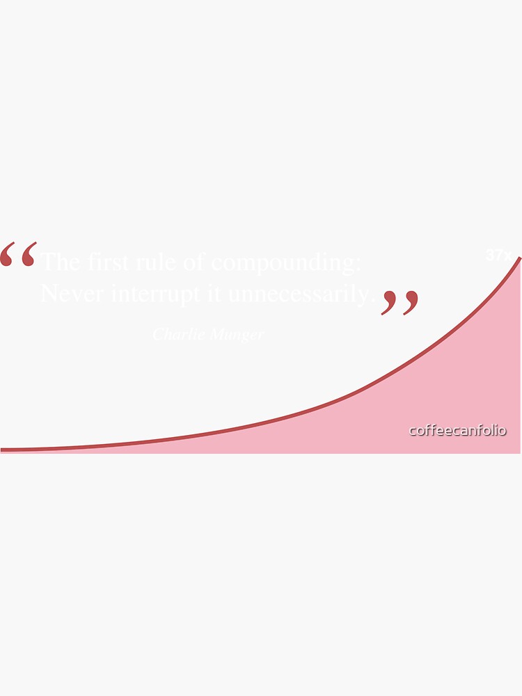 "The first rule of compounding" Sticker for Sale by coffeecanfolio ...