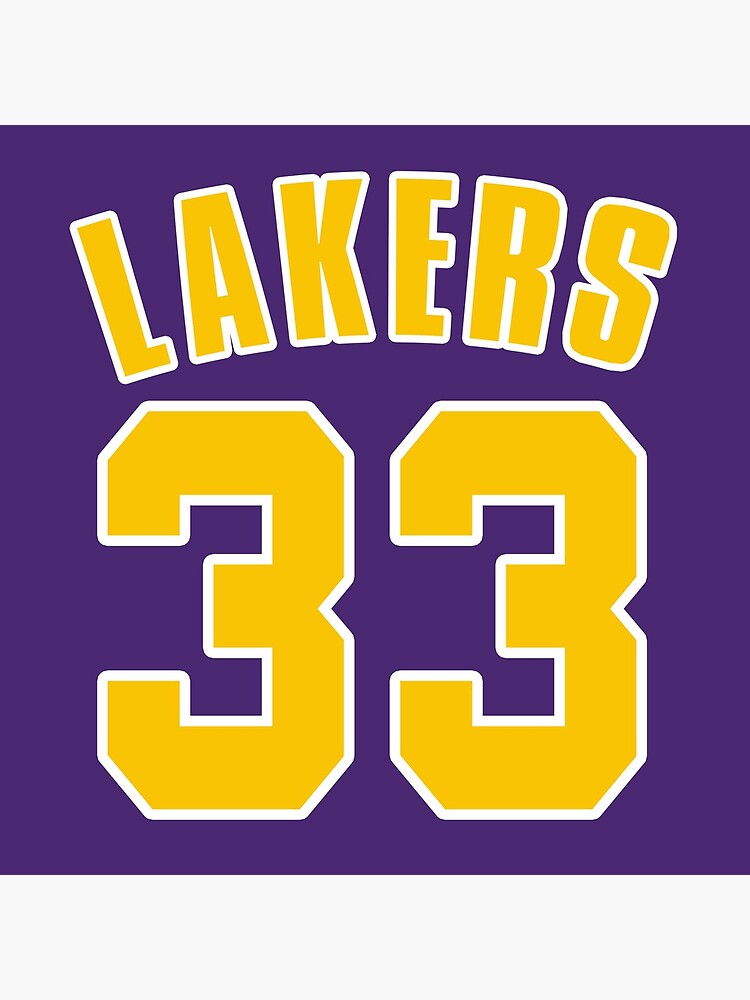 "Los Angeles Lakers Number 33" Poster for Sale by trungnhut | Redbubble