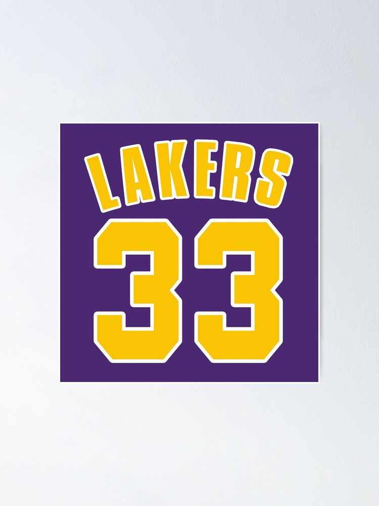 "Los Angeles Lakers Number 33" Poster for Sale by trungnhut | Redbubble