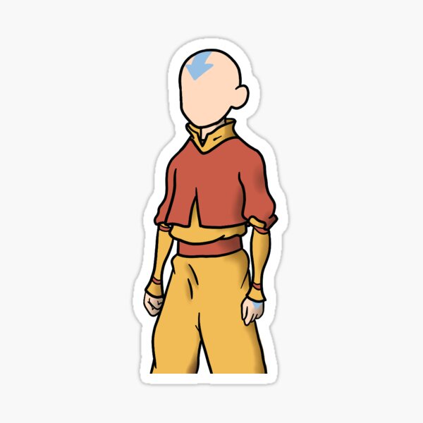 "Aang The Last Airbender " Sticker by SquidInk02 | Redbubble