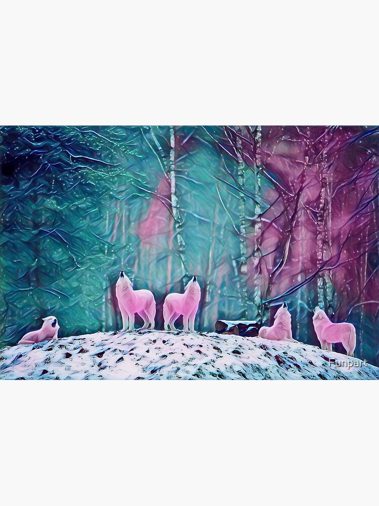 "Snow Wolf Pack" Sticker for Sale by Funpart | Redbubble