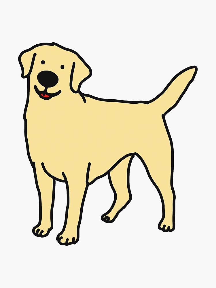 "Yellow Lab Sticker" Sticker by euniique | Redbubble