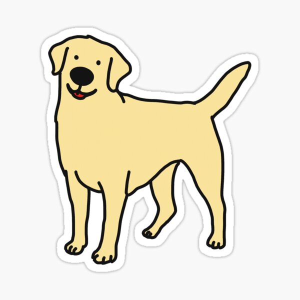 "Yellow Lab Sticker" Sticker by euniique | Redbubble