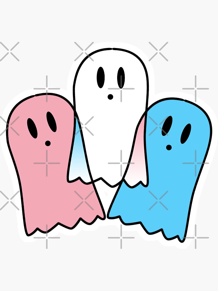 Subtle Pride Spooky Cute Ghosts Transgender Flag Sticker For Sale By Jennarideout Redbubble