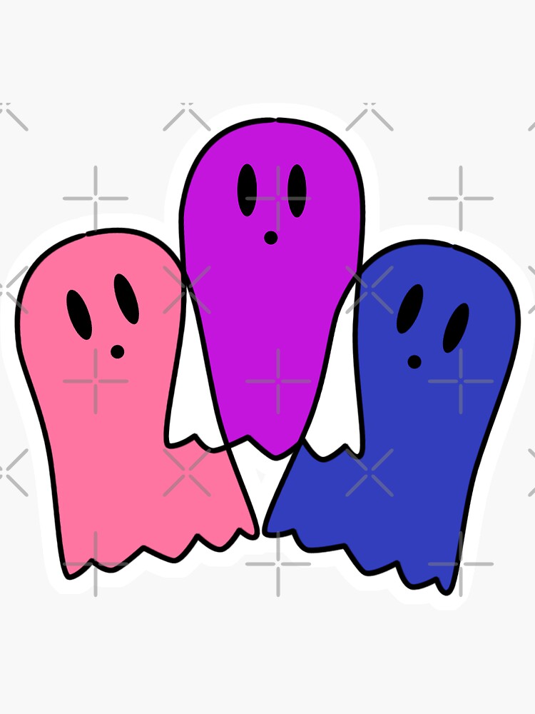 "Subtle Pride Spooky Cute Ghosts Genderfluid Flag" Sticker for Sale by ...