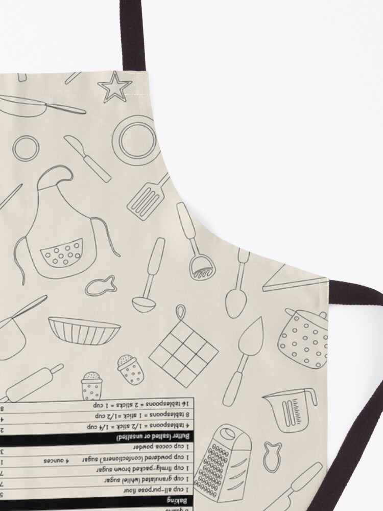 "Cooking and Baking Conversion Chart " Apron for Sale by DesignCats ...