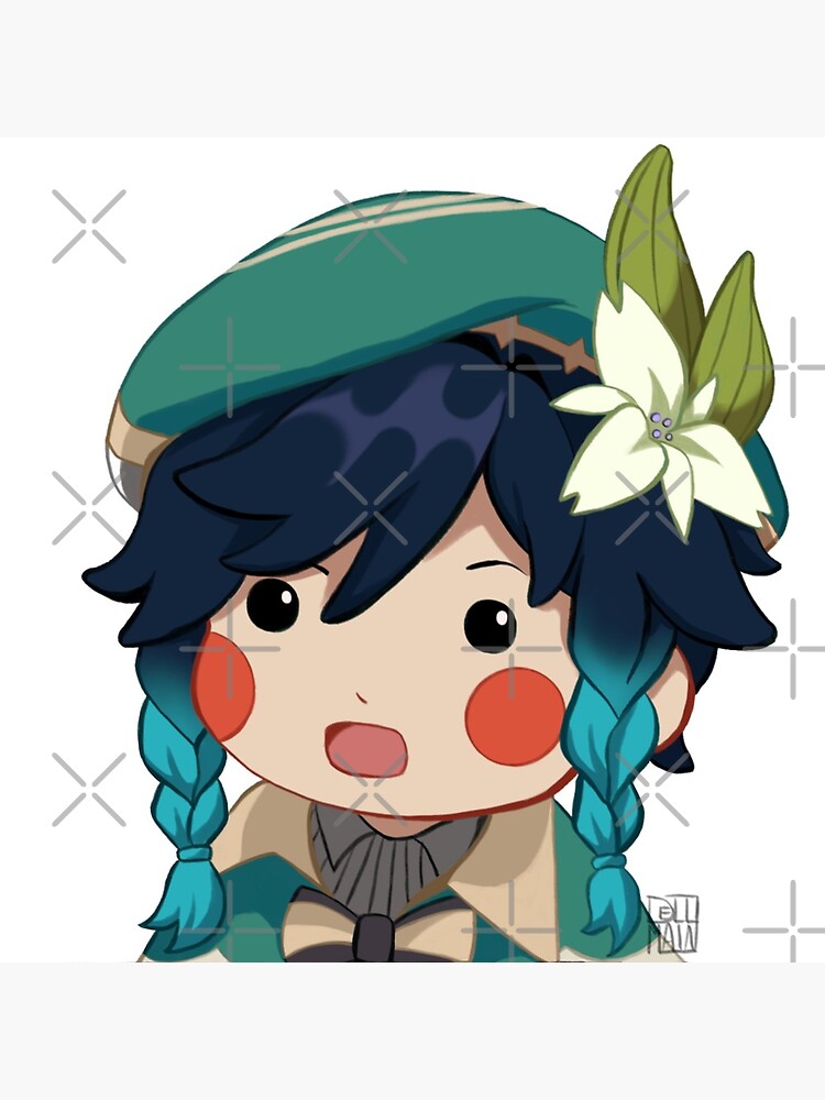 "Genshin Impact shocked Venti " Art Print for Sale by Dellmain | Redbubble