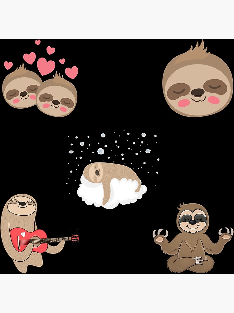 "cute sloth sticker packs- cute animal sticker packs, international ...