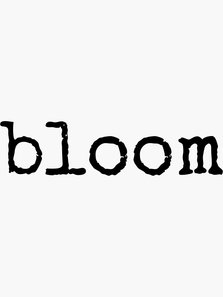 "Bloom - Simple Design | One Word Design | Simple Word Design | Minimal ...