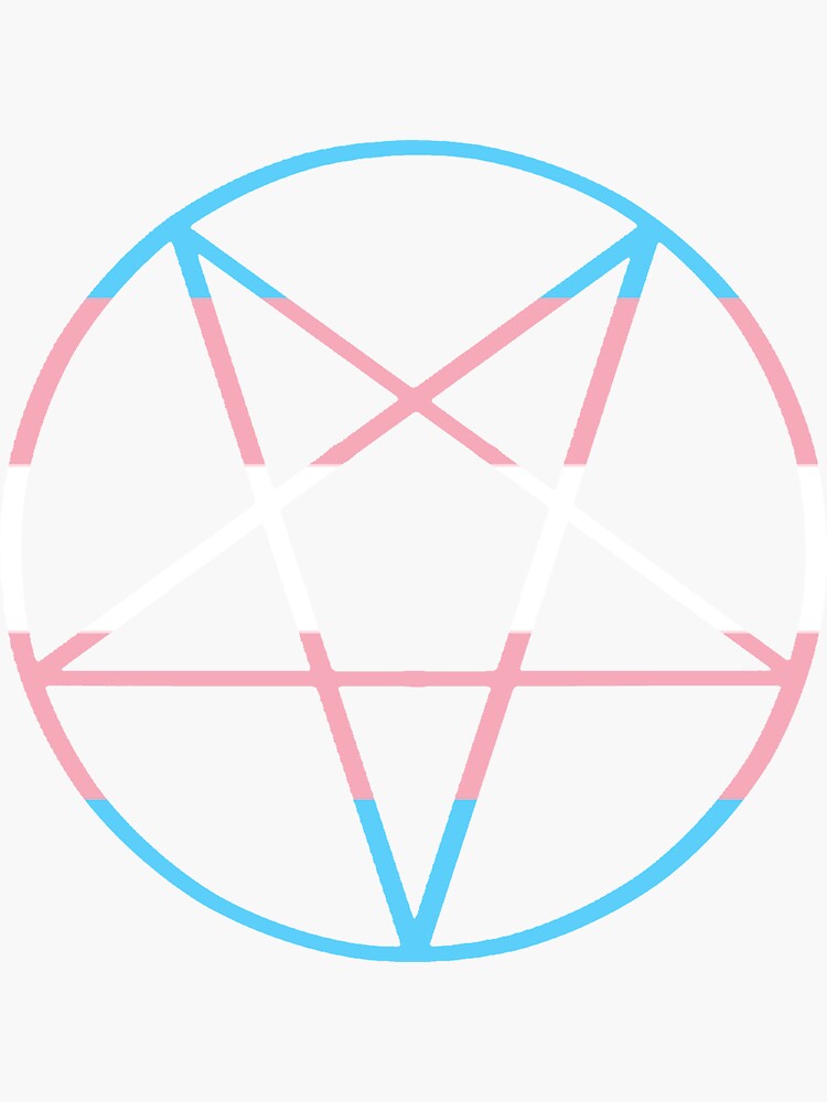 "TRANS PENTAGRAM" Sticker for Sale by decadentadvent | Redbubble