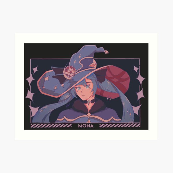 "mona genshin impact sticker mihoyo primogems " Art Print for Sale by ...