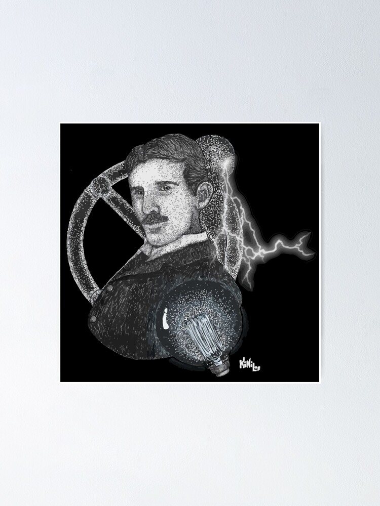 "Nicholas Tesla" Poster for Sale by Kikiloe | Redbubble