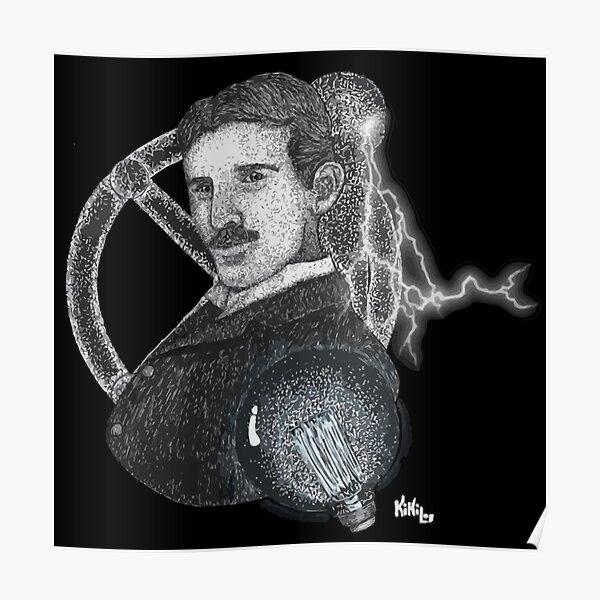 "Nicholas Tesla" Poster for Sale by Kikiloe | Redbubble